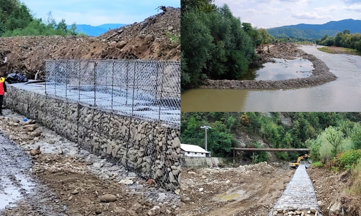 Lucrări de apărare împotriva inundațiilor pe râul Trotuș și afluenții ...