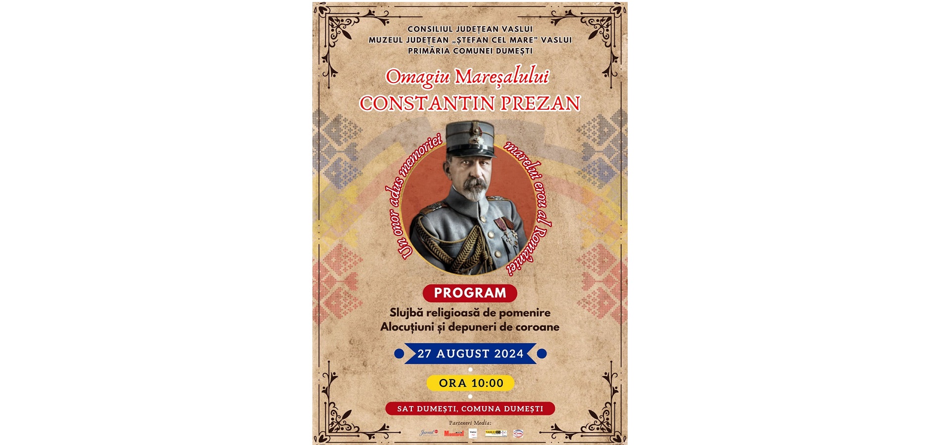 Eveniment dedicat omagierii mareșalului Constantin Prezan