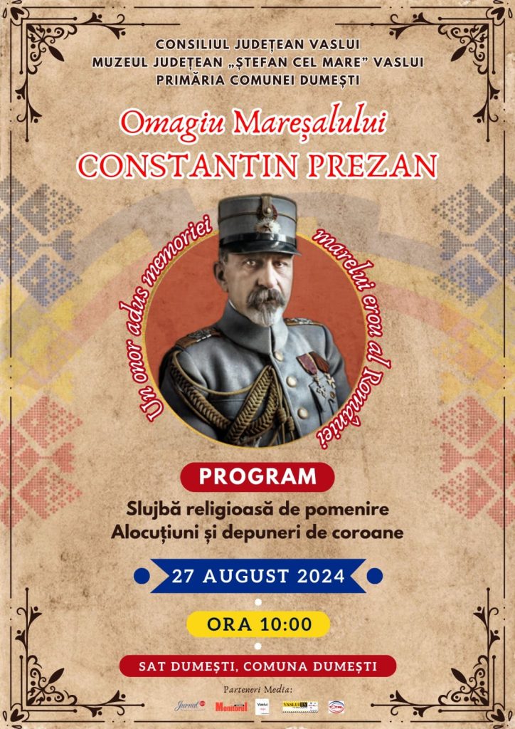Eveniment dedicat omagierii mareșalului Constantin Prezan